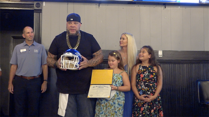 Entertainment star Tyrus returns to Kearney, presented with diploma and ...