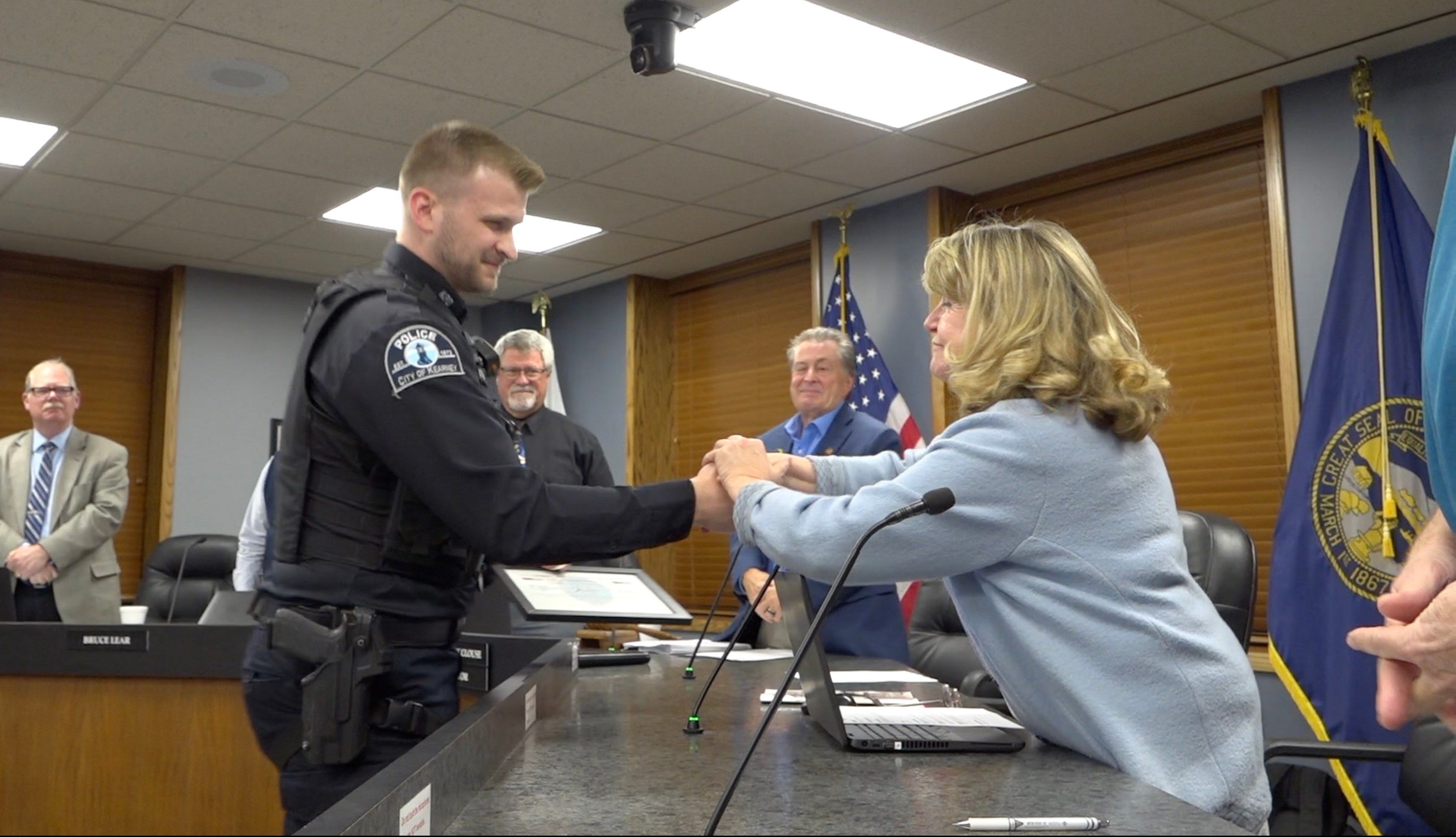 Kearney officer receives Lifesaving Award after preventing fall from ...