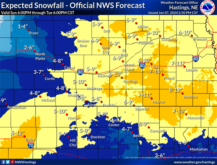 Winter Storm Warning issued for much of Nebraska, near-blizzard conditions likely - RIVER ...