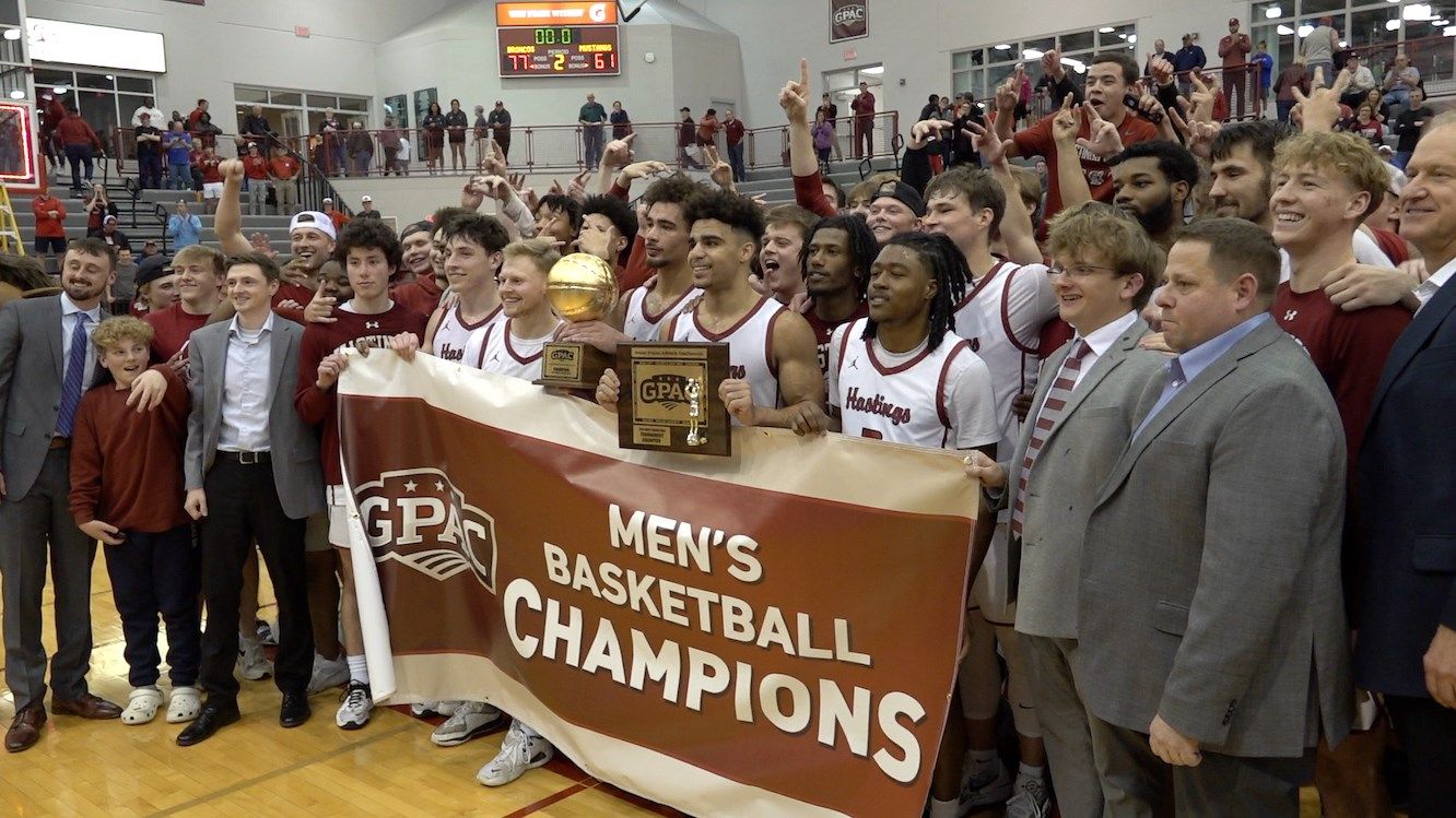 Hastings College Men's Basketball wins first ever GPAC Tournament ...