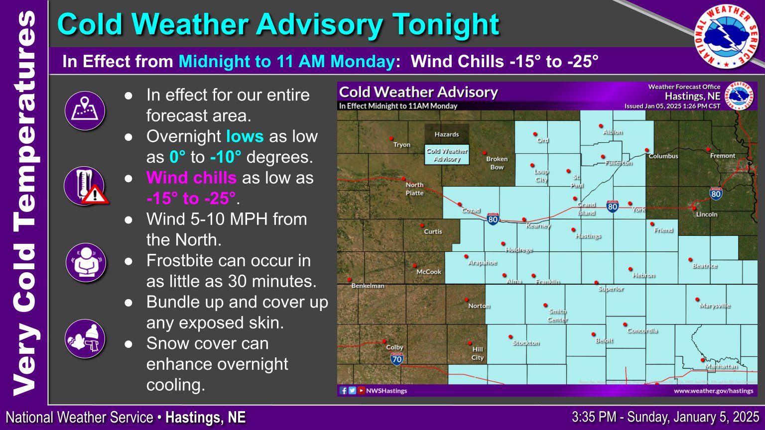 Cold Weather Advisory issued for much of Nebraska - CENTRAL - NEWS ...