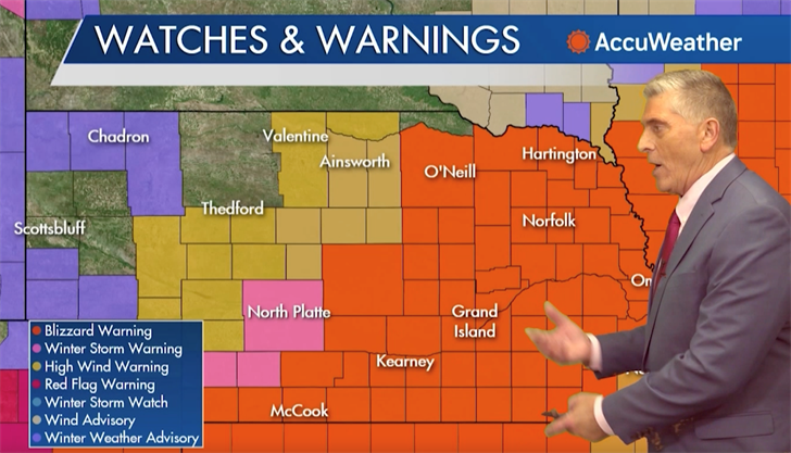 Blizzard Warning issued for Wednesday in 50+ Nebraska counties ...