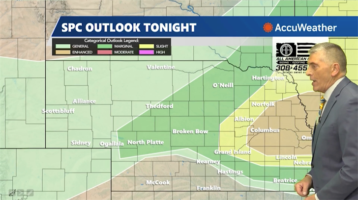 Tornado watch issued as Eastern Nebraska listed in 'enhanced risk' for ...